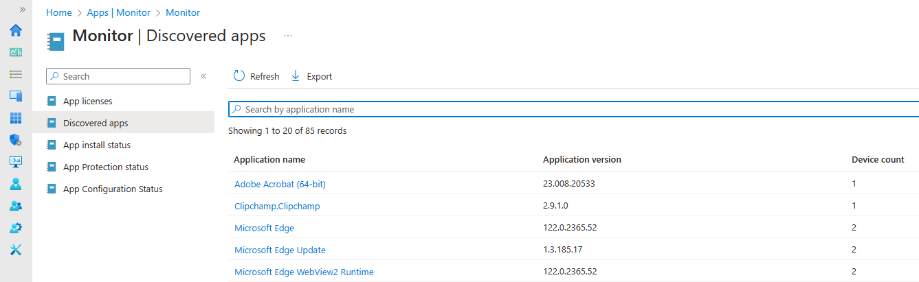 Automate device groups based on discovered apps with PowerShell and Intune