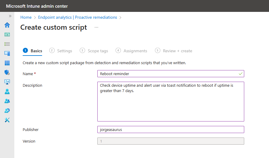 Proactive Remediation reboot reminders via Toast Notifications