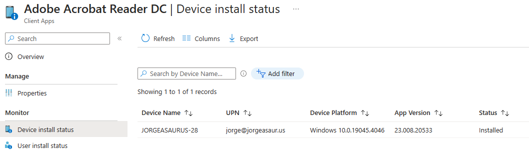 Automate device groups based on discovered apps with PowerShell and Intune
